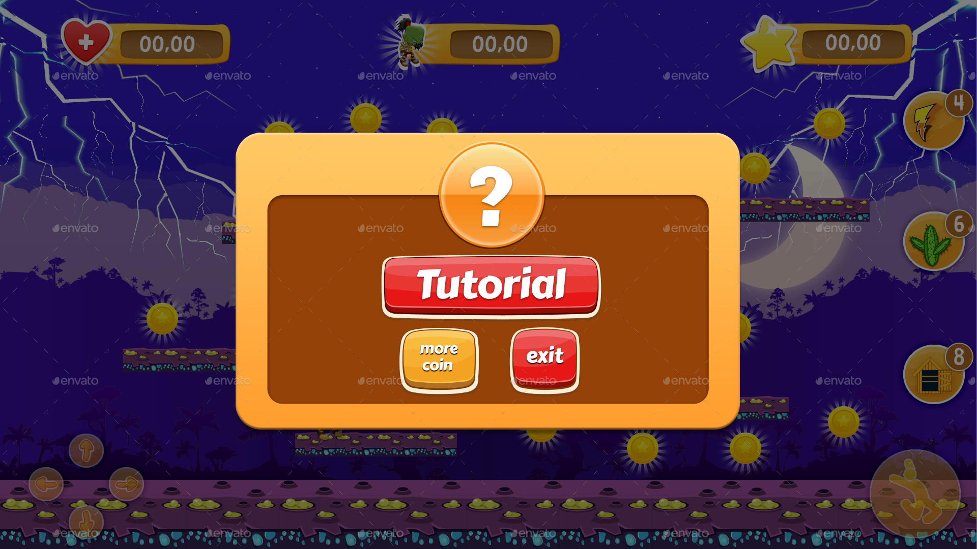 Platformer Games UI Kit, Game Assets | GraphicRiver