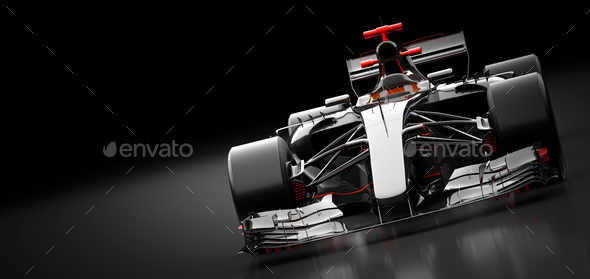 Fast F1 car. Formula one racing sportscar. Stock Photo by photocreo