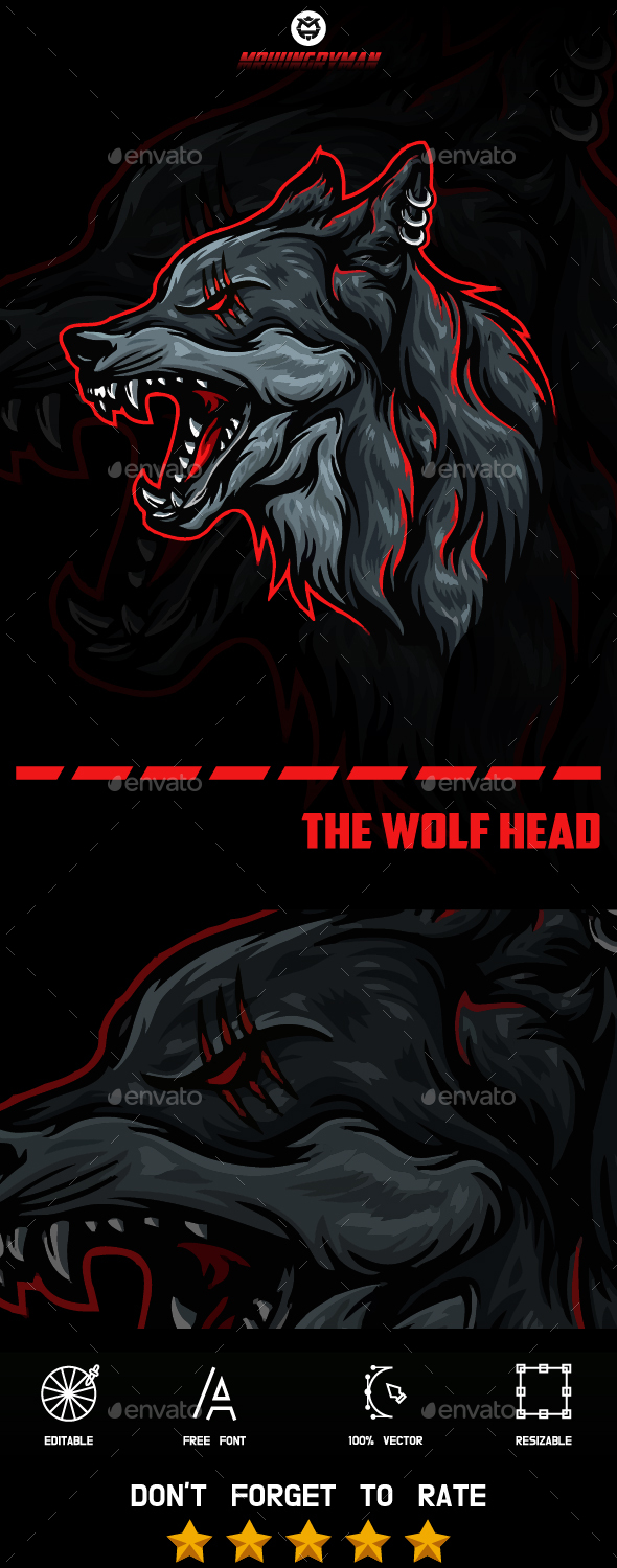 The Wolf Head, Vectors | GraphicRiver