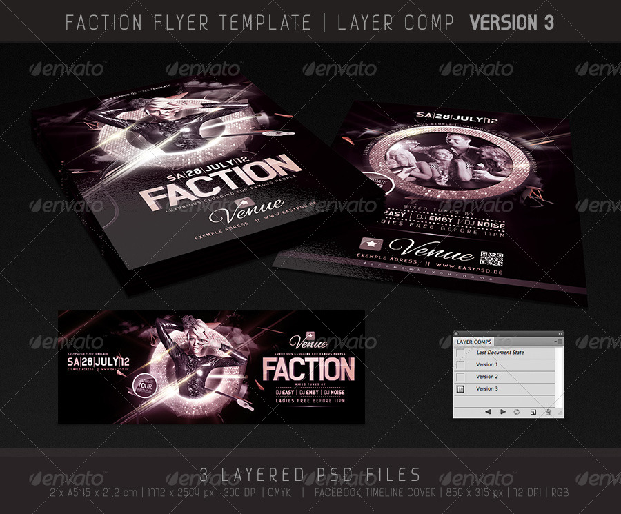 Faction Flyer Template, Print Templates | GraphicRiver