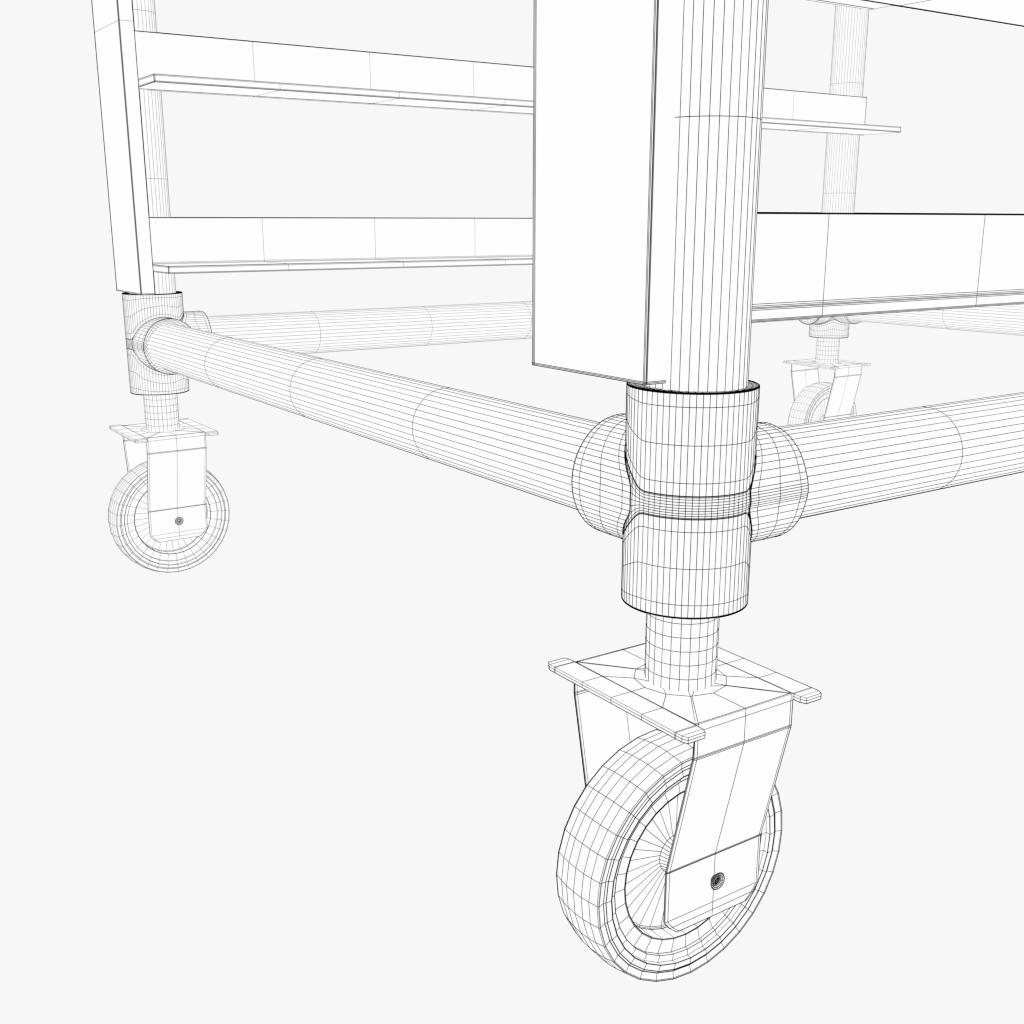 Canteen tray trolley by FrancescoMilanese85 | 3DOcean
