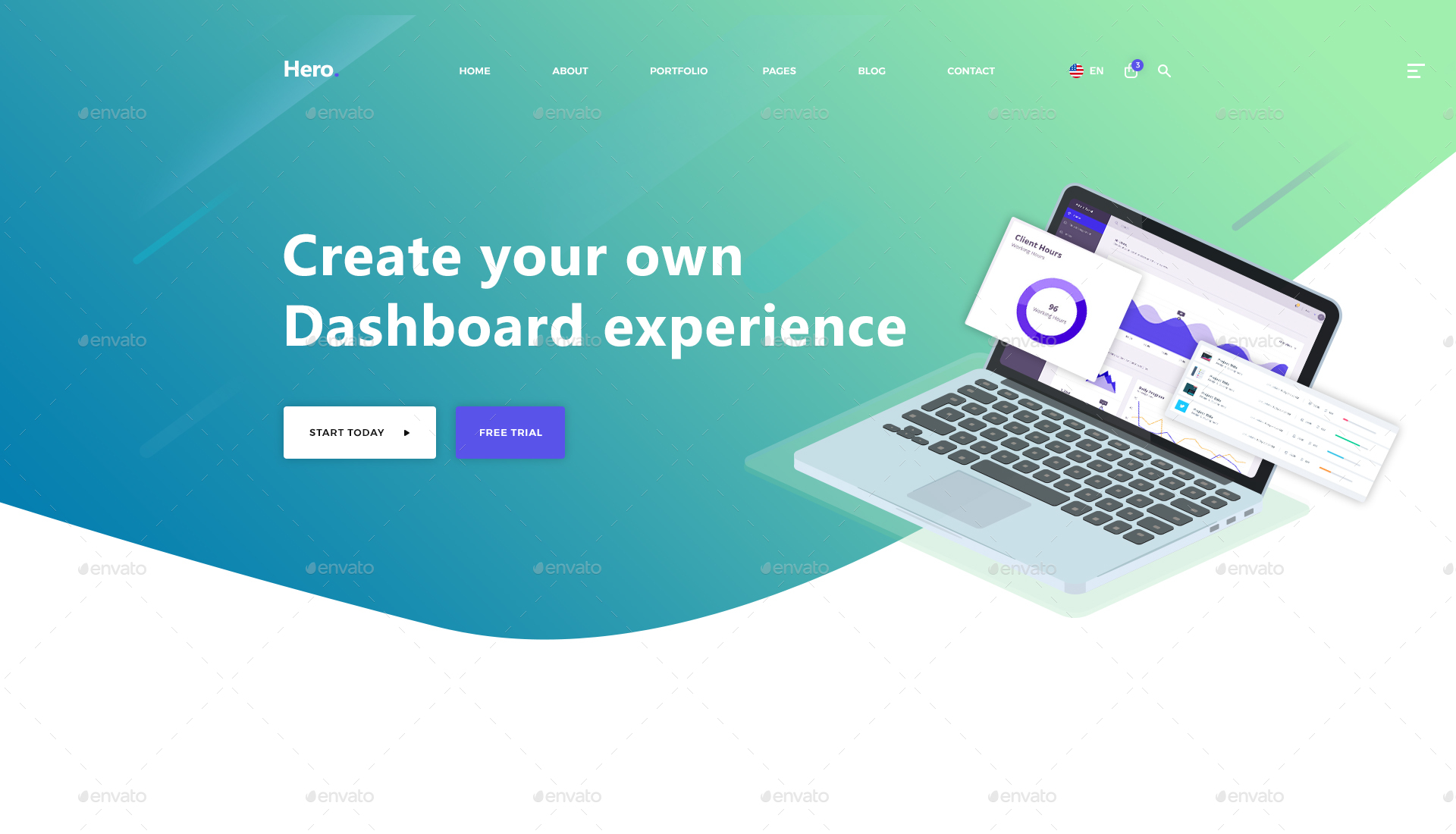 Isometric Hero Headers by KL-Webmedia | GraphicRiver