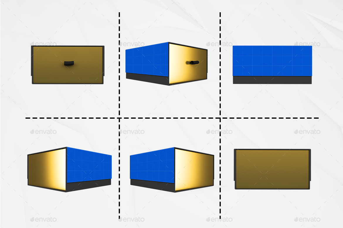 Gold & Dark Gift Box Kit, Graphics | GraphicRiver