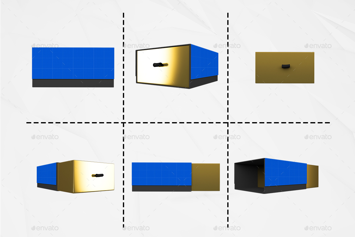 Gold & Dark Gift Box Kit, Graphics | GraphicRiver