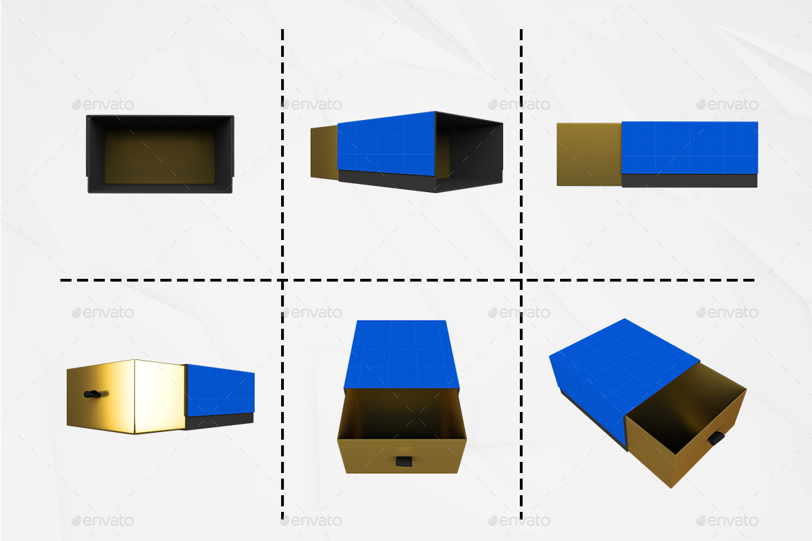 Gold & Dark Gift Box Kit, Graphics | GraphicRiver