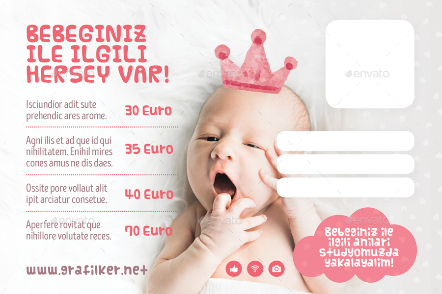 Baby Photo Bundle Templates, Print Templates | GraphicRiver