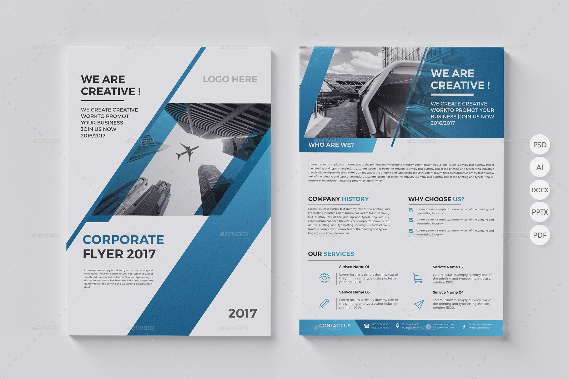 20 Corporate Flyer Set, Double Sided by Brochures_Factory | GraphicRiver