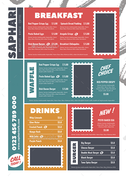 Breakfast Menu, Print Templates | GraphicRiver