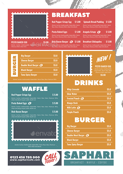 Breakfast Menu, Print Templates | GraphicRiver