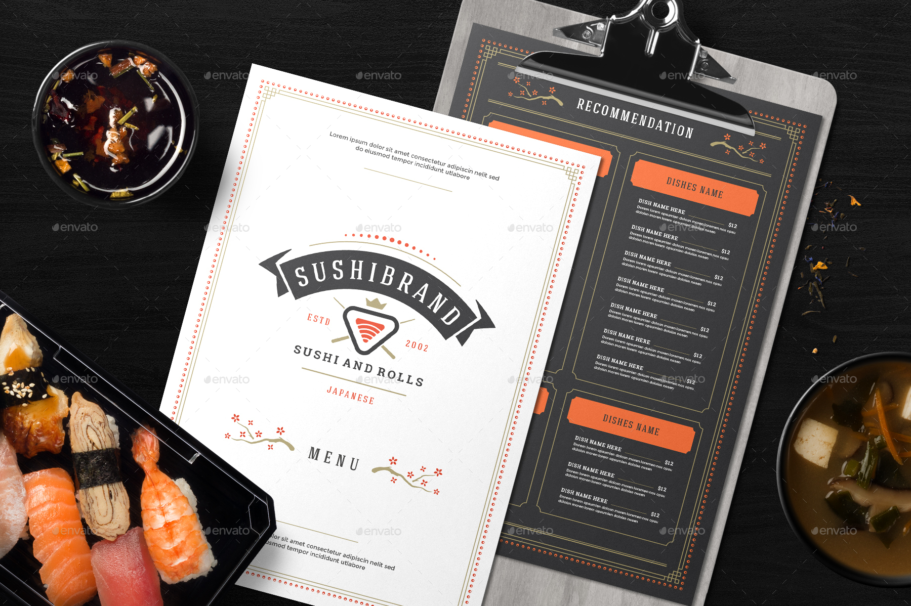 Sushi Menu Template and Logo, Print Templates | GraphicRiver