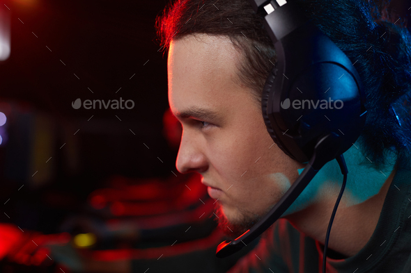 Gamer in headphones Stock Photo by AnnaStills | PhotoDune