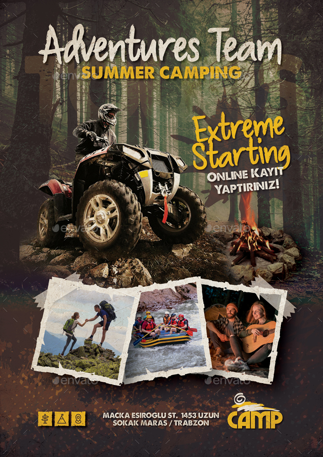 Camping Adventure Bundle Templates, Print Templates | GraphicRiver