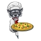 Wolf Pizza Chef Cartoon Restaurant Mascot Sign, Vectors | GraphicRiver