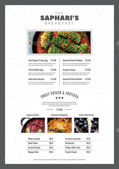 Simple Cafe Menu, Print Templates | GraphicRiver