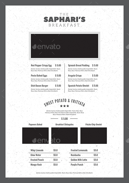 Simple Cafe Menu, Print Templates | GraphicRiver