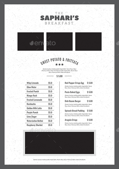 Simple Cafe Menu, Print Templates | GraphicRiver