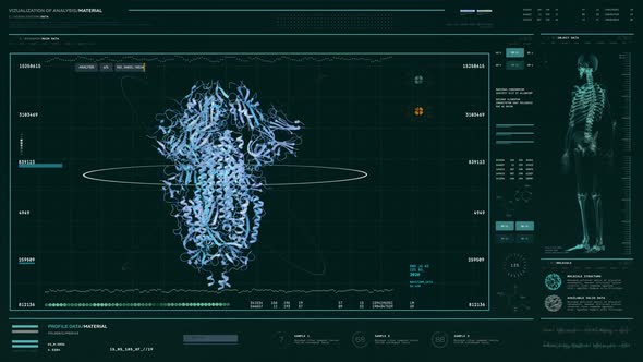 Coronavirus Biohazard Protein Structure In Modern Analyzing Medical ...