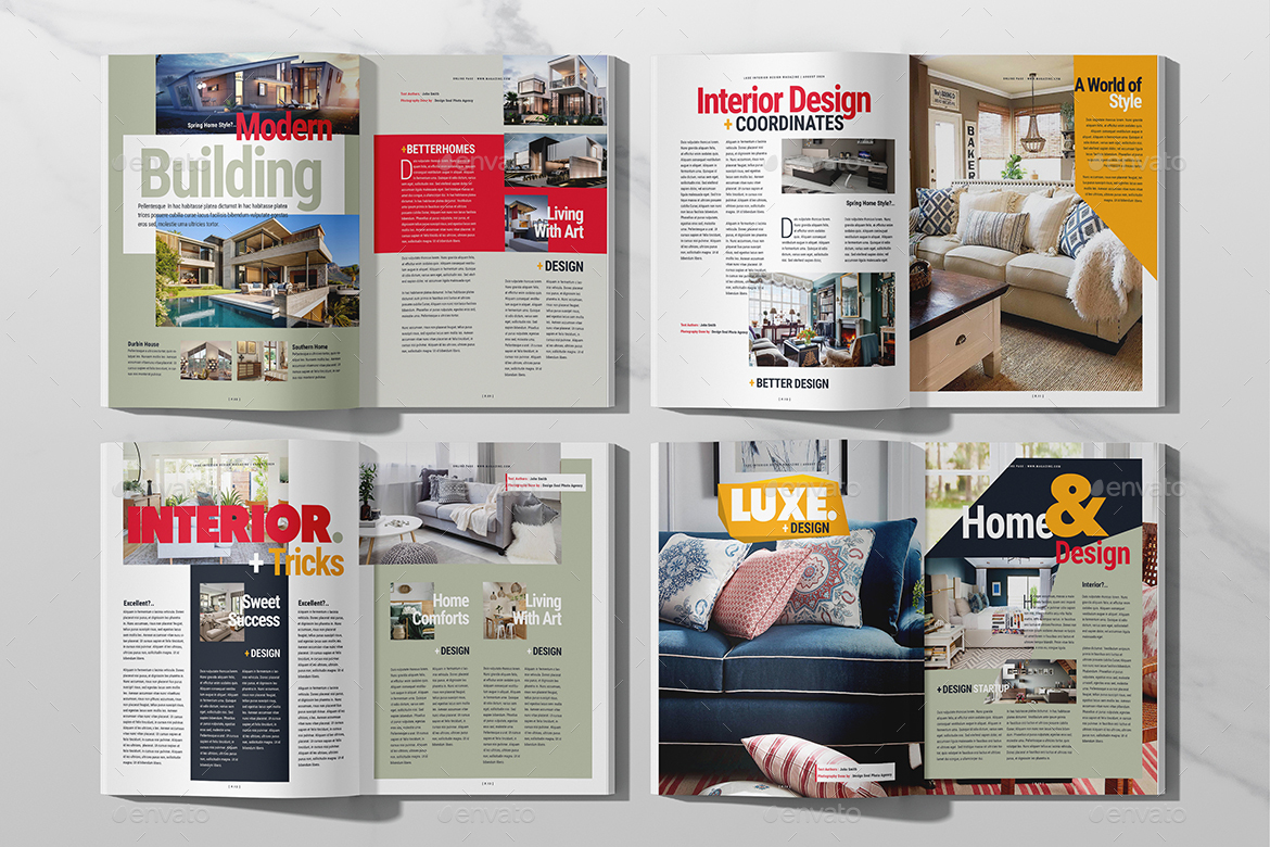Furniture / Interior Design Magazine, Print Templates | GraphicRiver