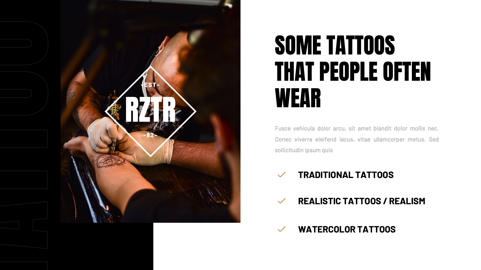RAZTER - Tattoo Studio & Piercing Powerpoint Template, Presentation ...