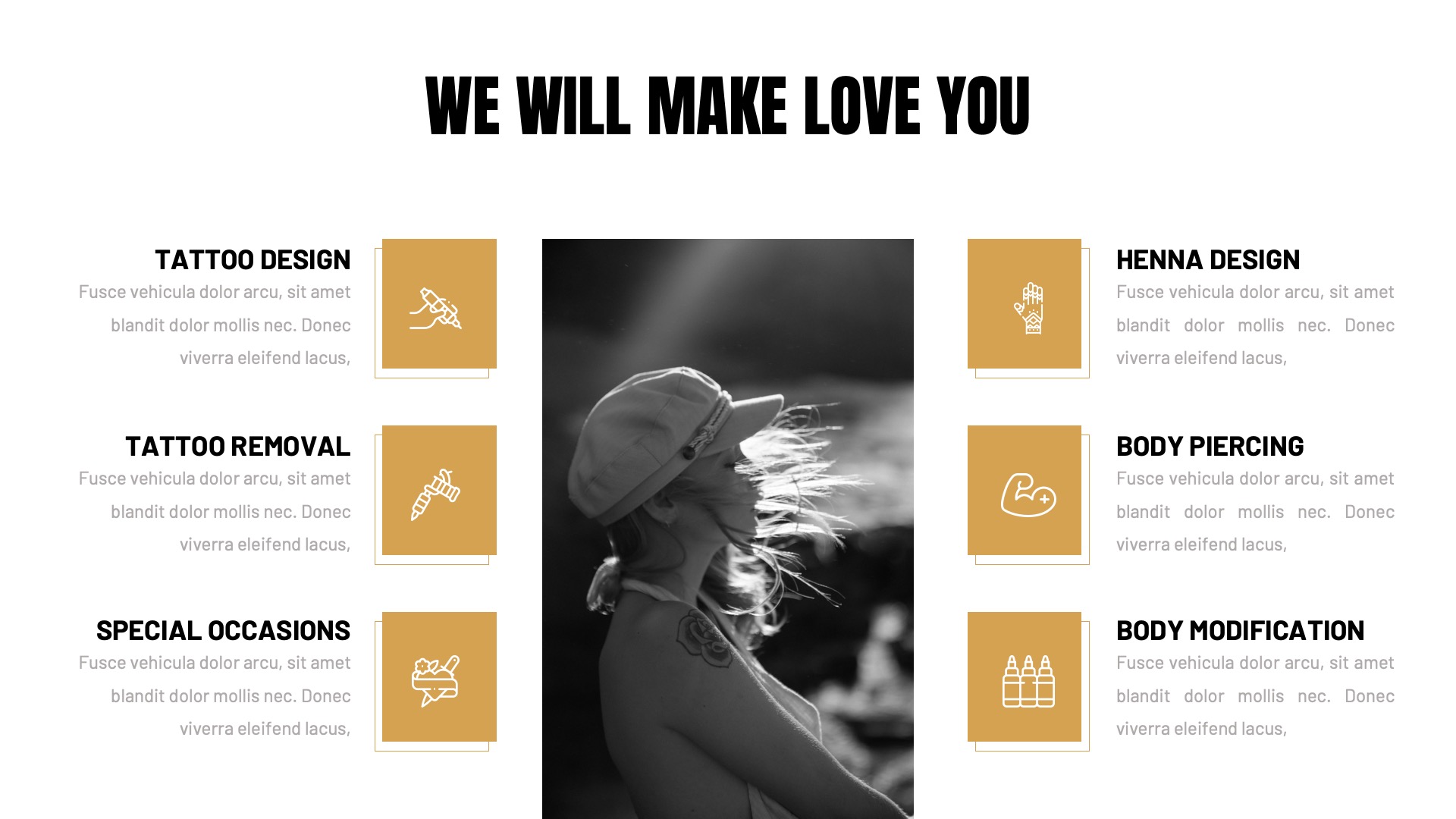 RAZTER - Tattoo Studio & Piercing Powerpoint Template, Presentation ...