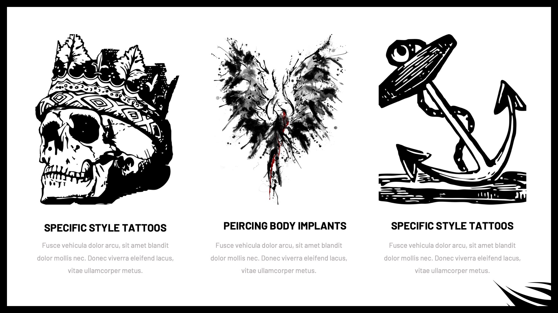 RAZTER - Tattoo Studio & Piercing Powerpoint Template, Presentation ...