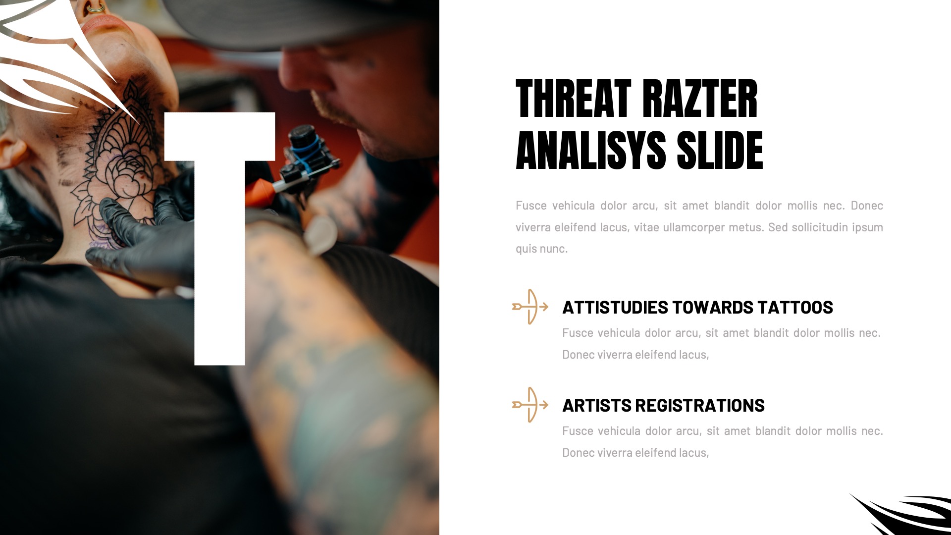 RAZTER - Tattoo Studio & Piercing Powerpoint Template, Presentation ...
