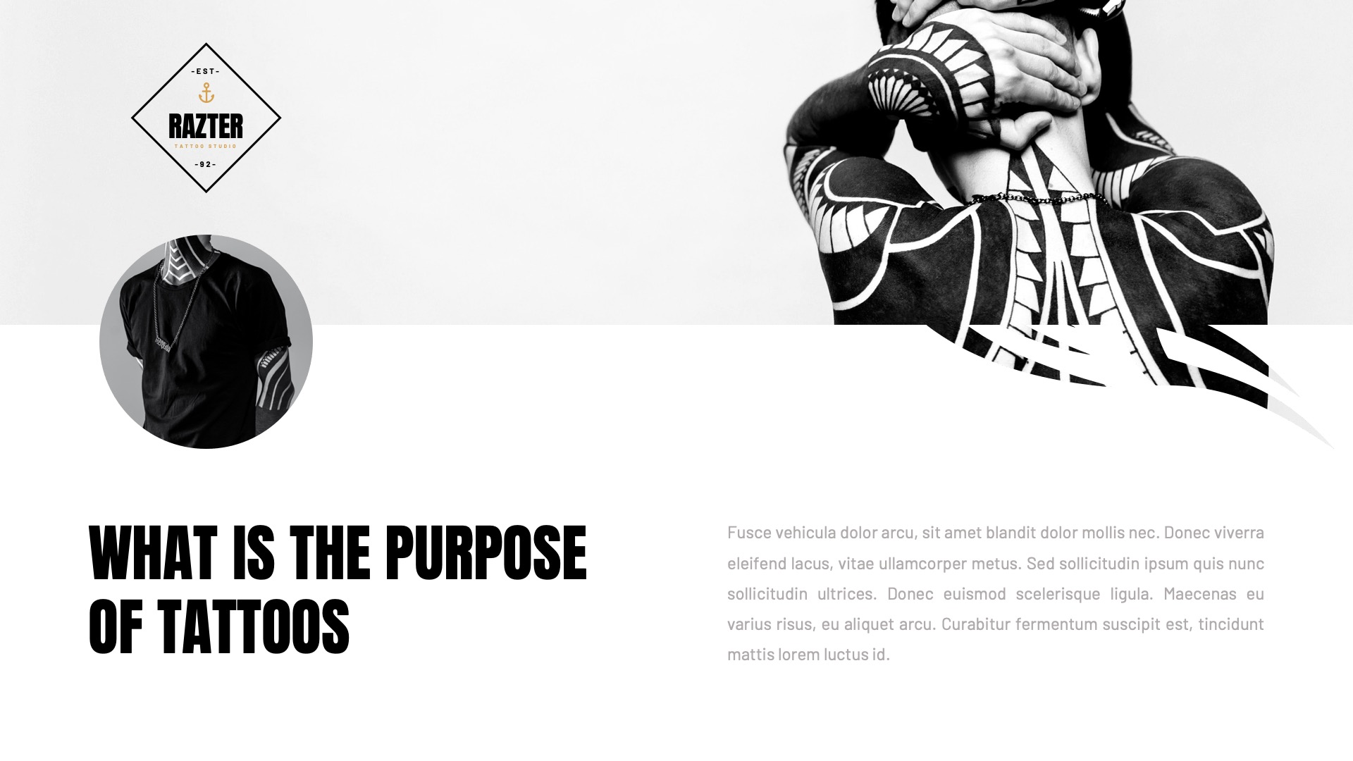 RAZTER - Tattoo Studio & Piercing Powerpoint Template, Presentation ...