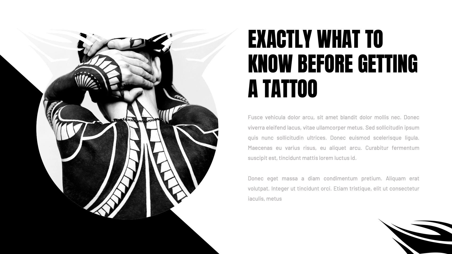 RAZTER - Tattoo Studio & Piercing Powerpoint Template, Presentation ...