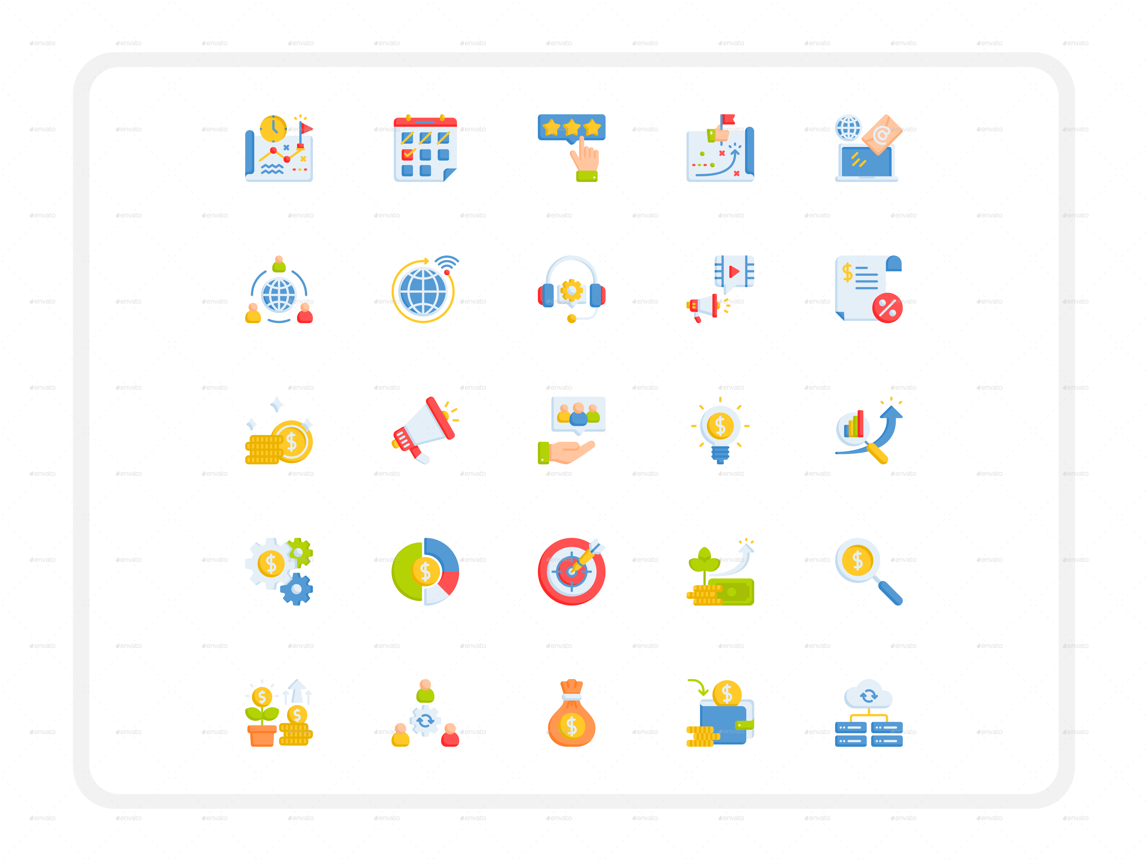 Marketing And Growth Icon Pack, Icons | GraphicRiver
