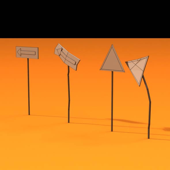 Post Apocalyptic Road Signs by berkerdag | 3DOcean