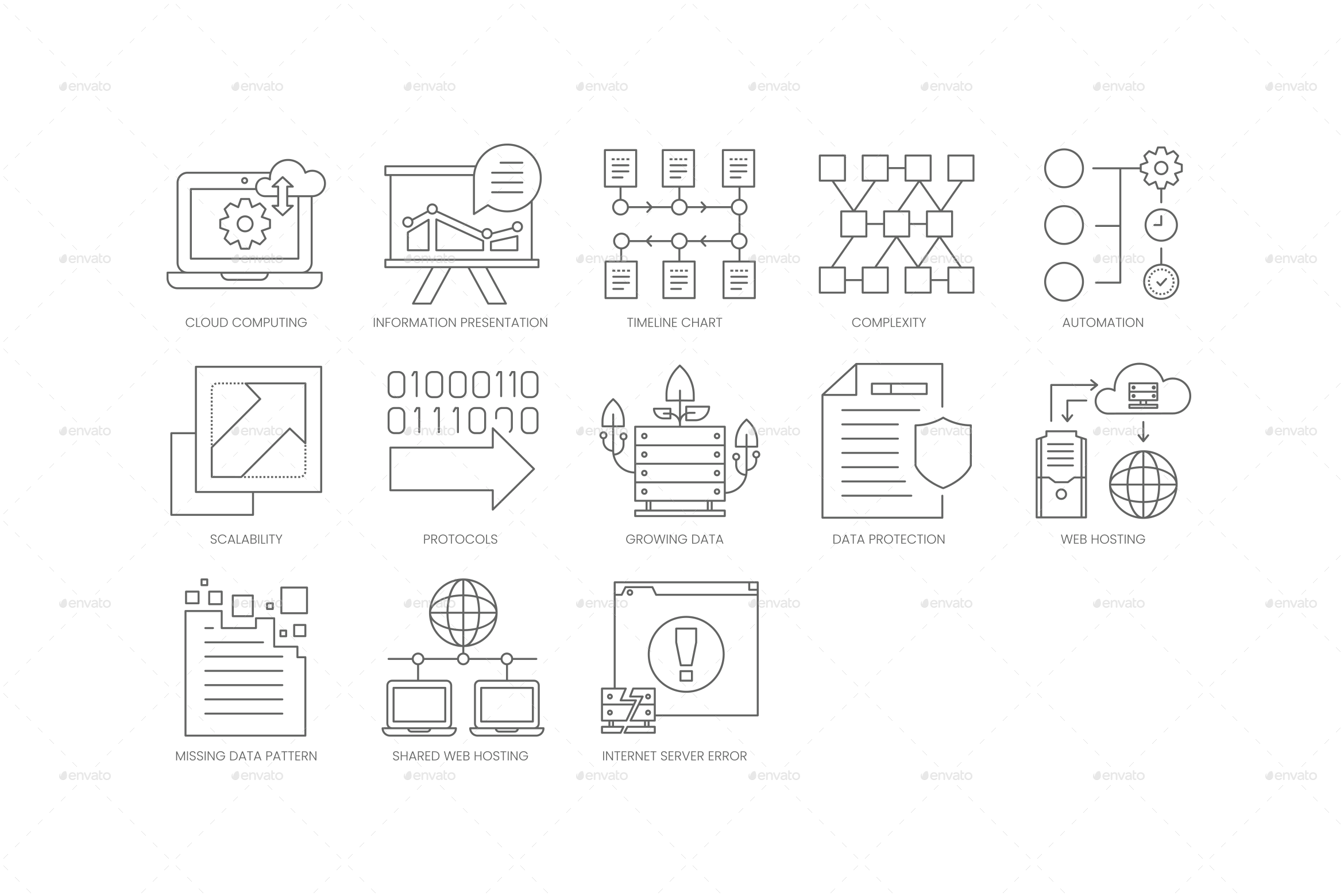 73 Data Analytics Line Icons, Icons | GraphicRiver