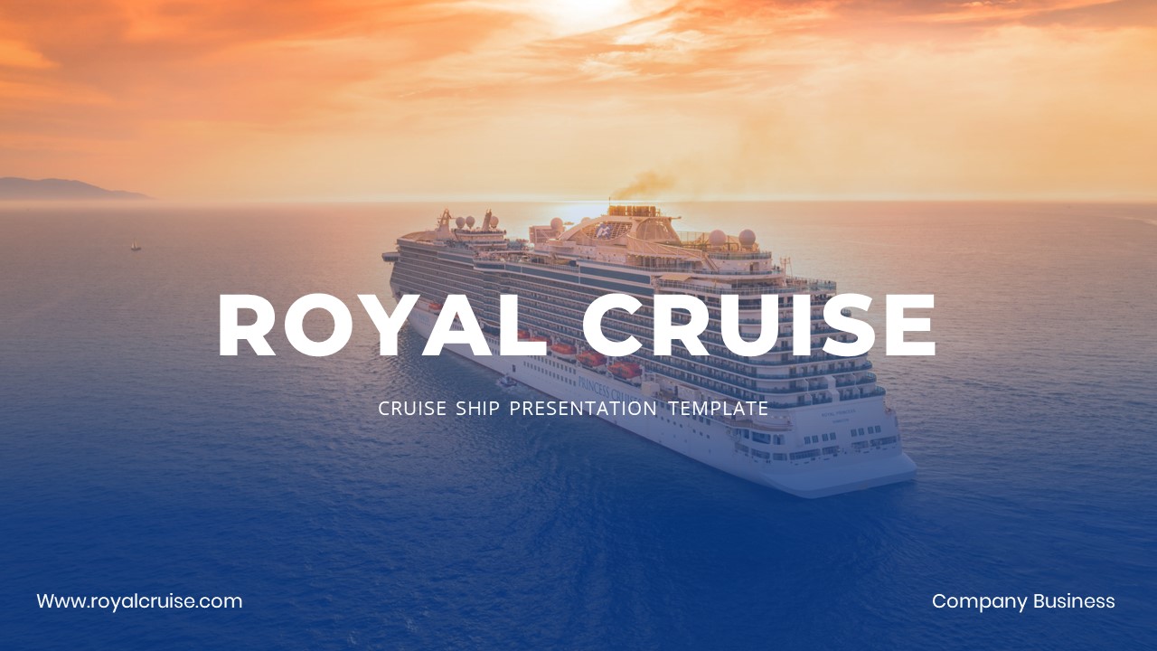 Royal Cruise - Cruise Ship Powerpoint Template, Presentation Templates