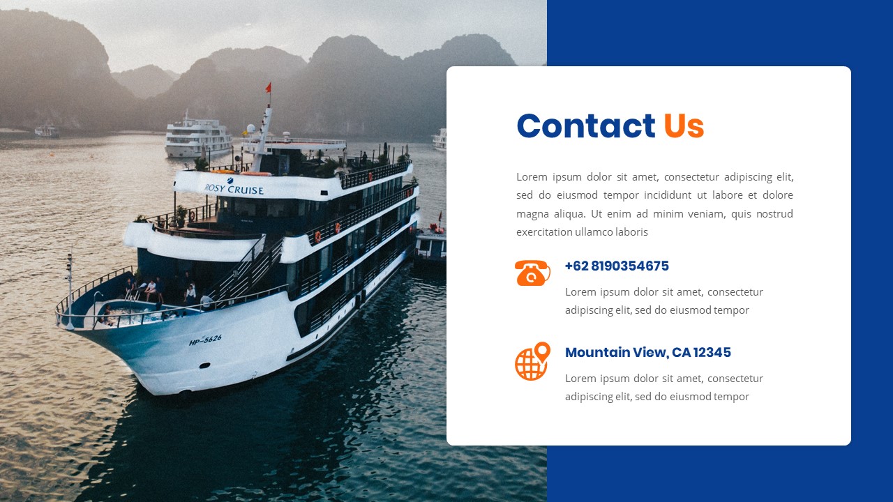 Royal Cruise - Cruise Ship Powerpoint Template, Presentation Templates