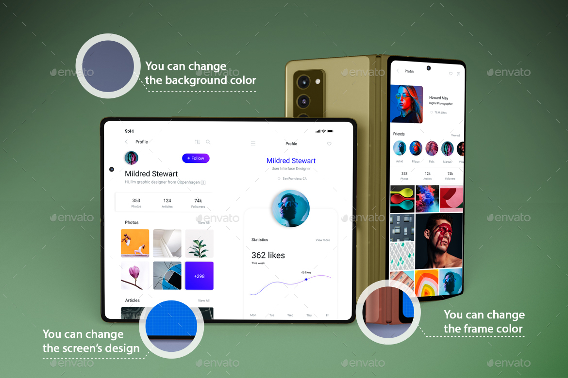 Z Fold 2 Mockup, Graphics | GraphicRiver