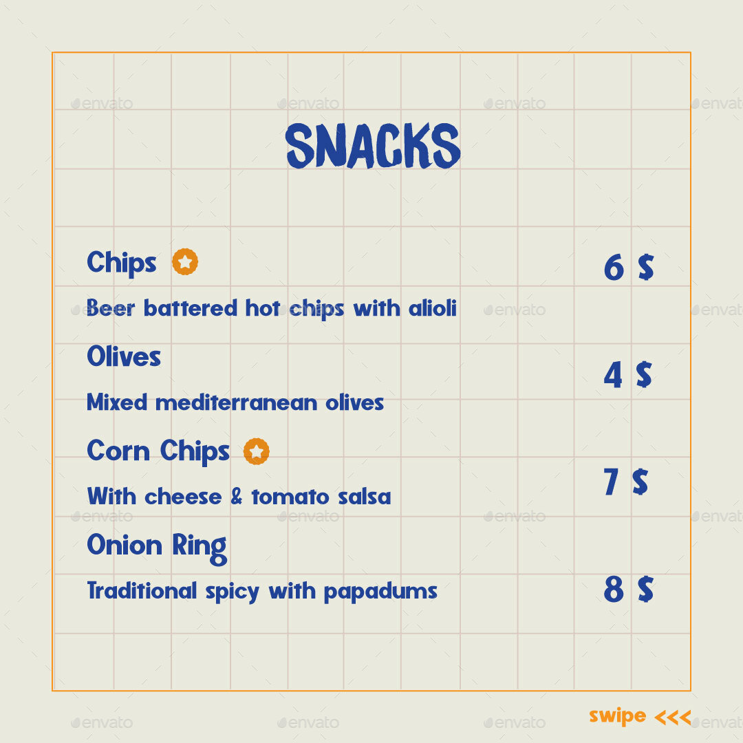 Hipster Bar Menu, Print Templates | GraphicRiver