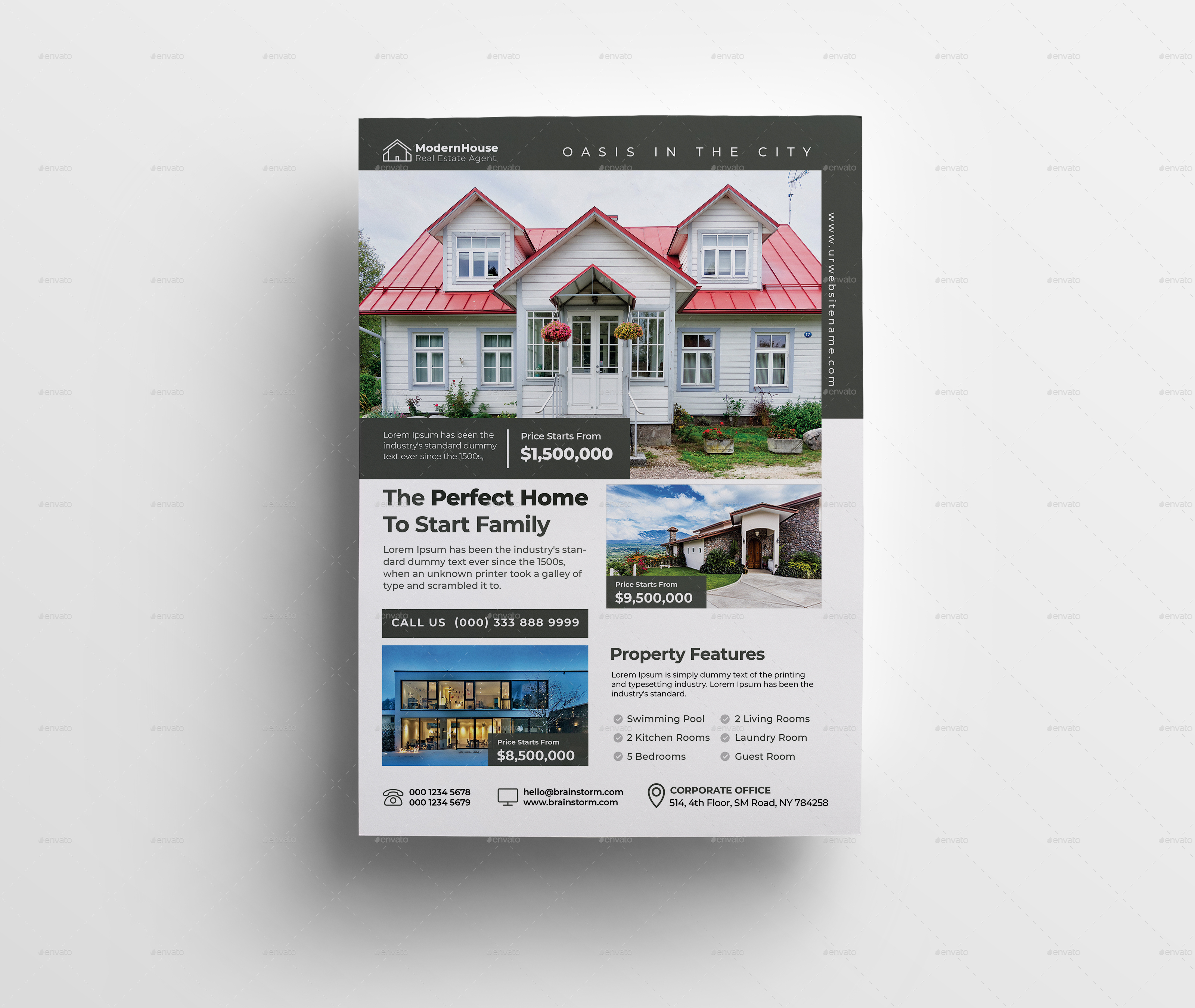 Real Estate Flyer, Print Templates | GraphicRiver