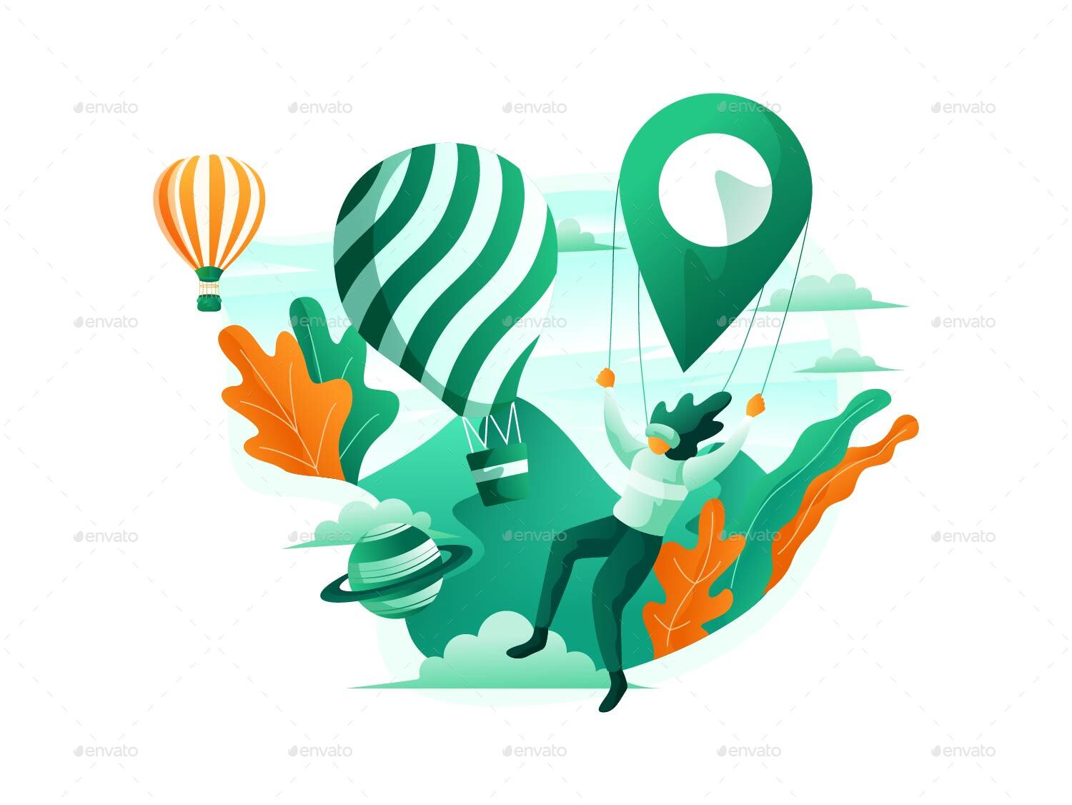 Adventure Flat Illustration, Vectors | GraphicRiver