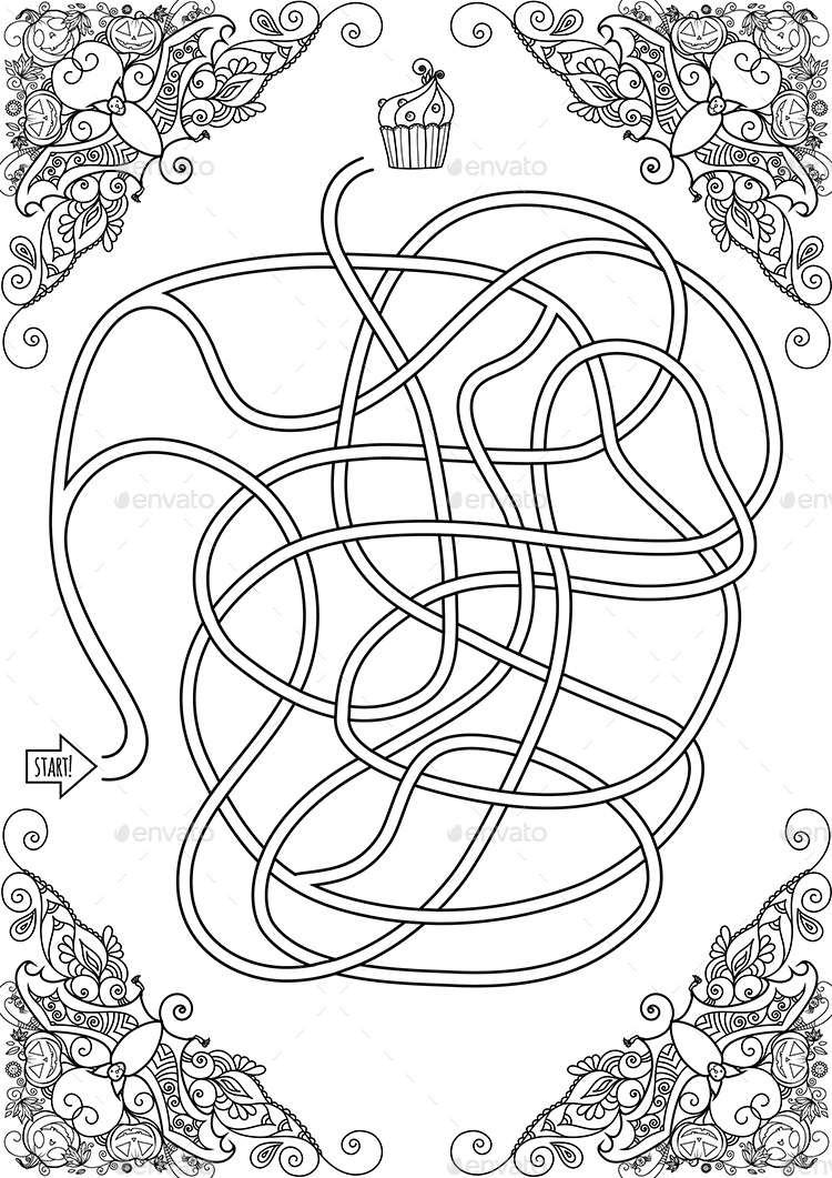 8 Zentangle Inspired Halloween Vector Activity Pages with Colorings and ...