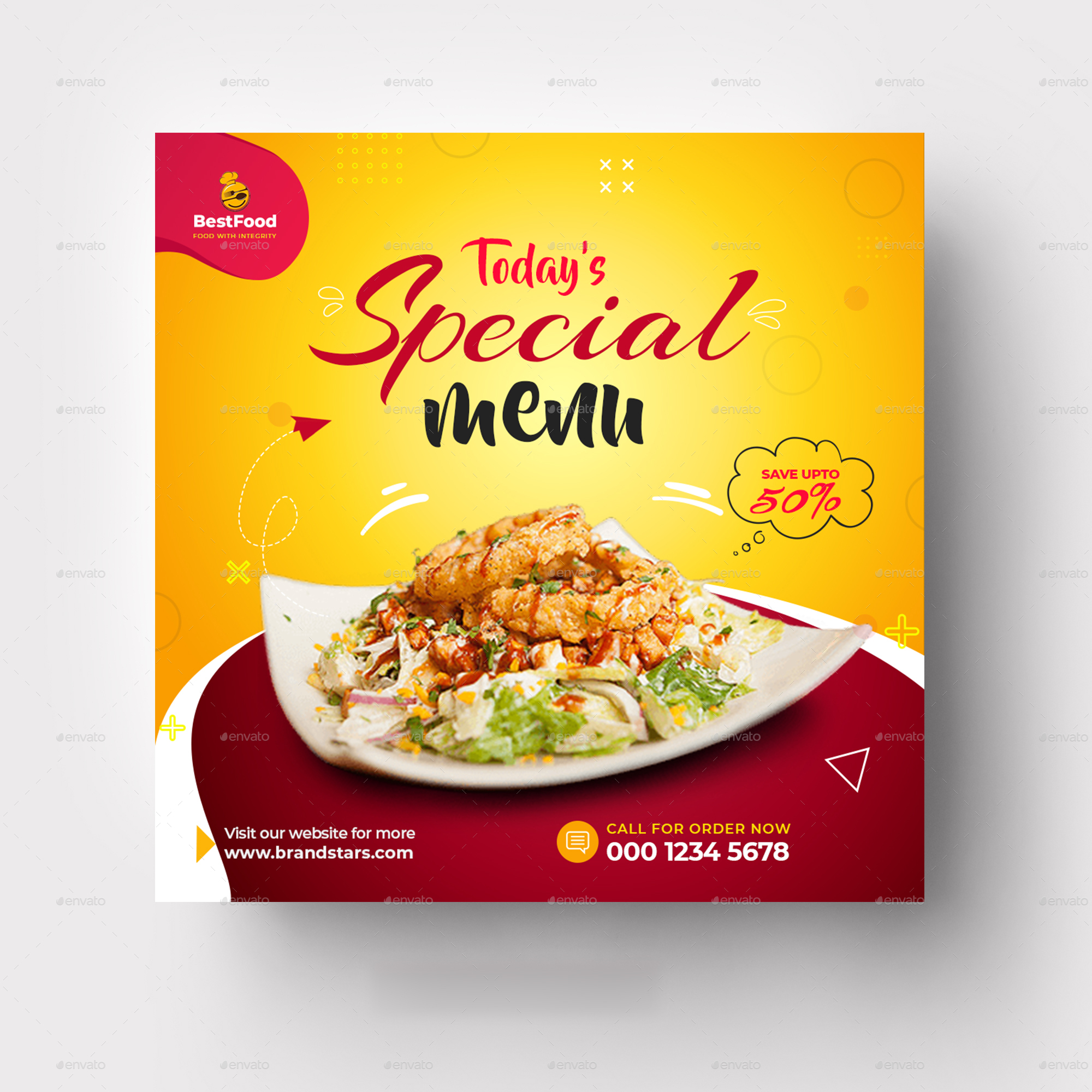 Food Menu Social Media Template, Web Elements | GraphicRiver