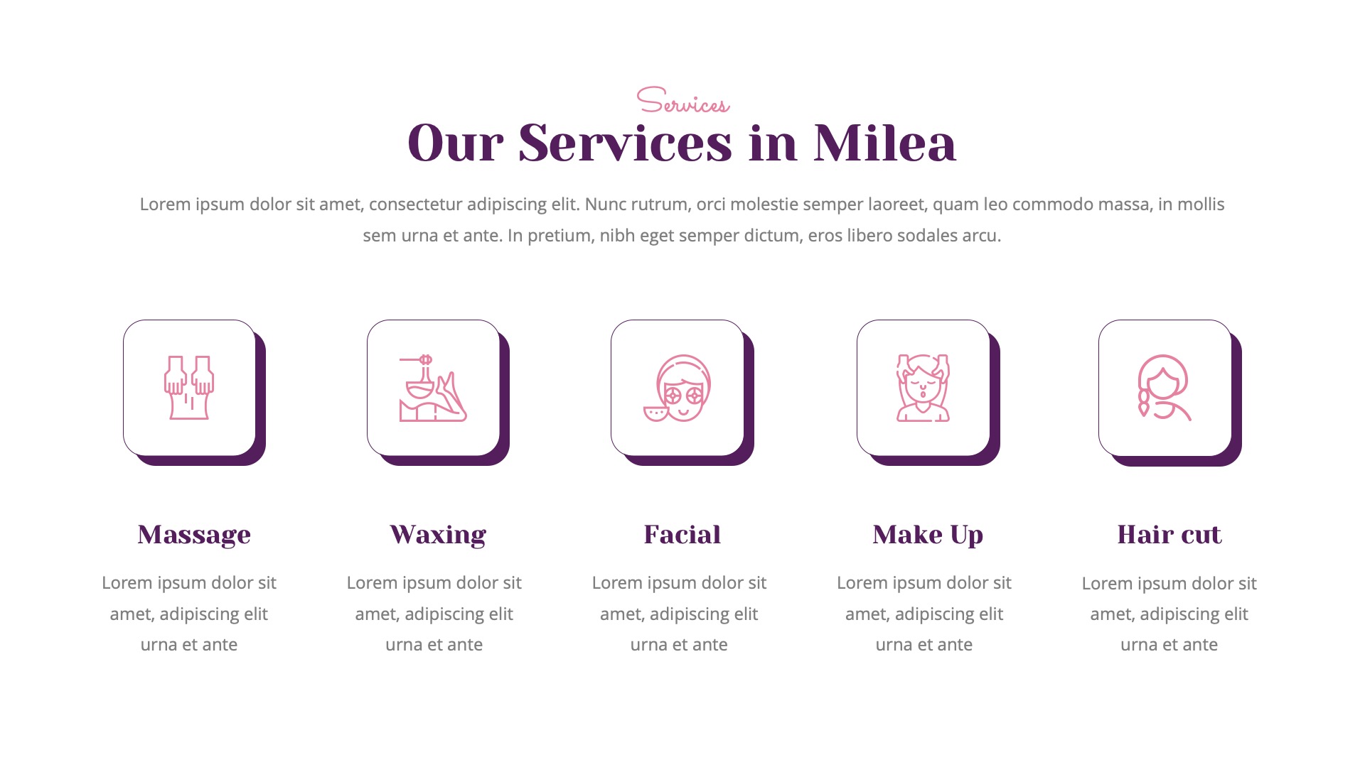 Milea - Beauty & Spa Solution Keynote Template, Presentation Templates