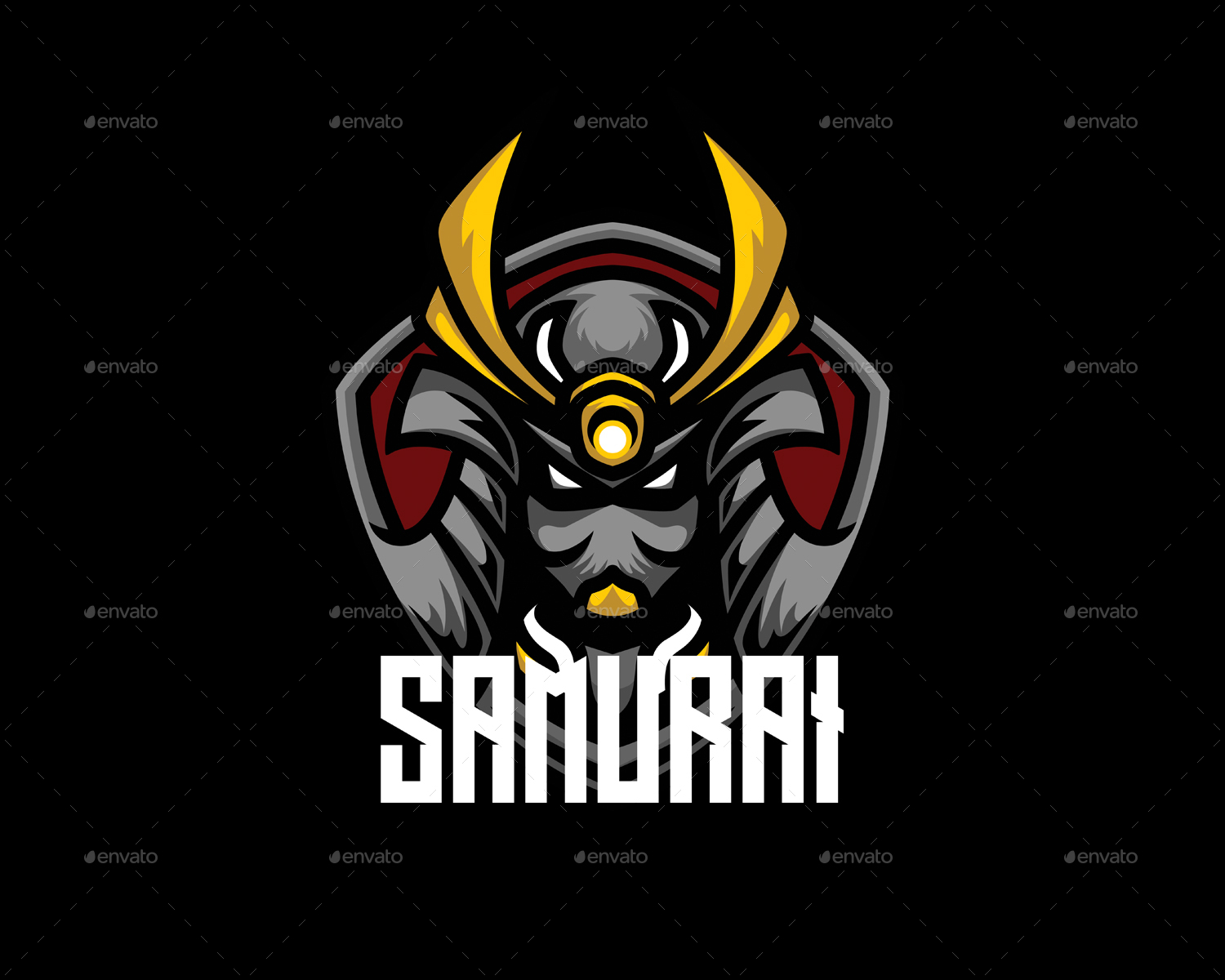 Samurai Gaming and Mascot Esport Logo, Logo Templates | GraphicRiver