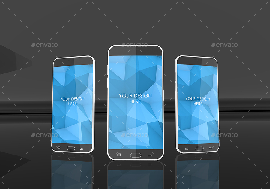 Black Smartphones Mock Up Set, Graphics | GraphicRiver