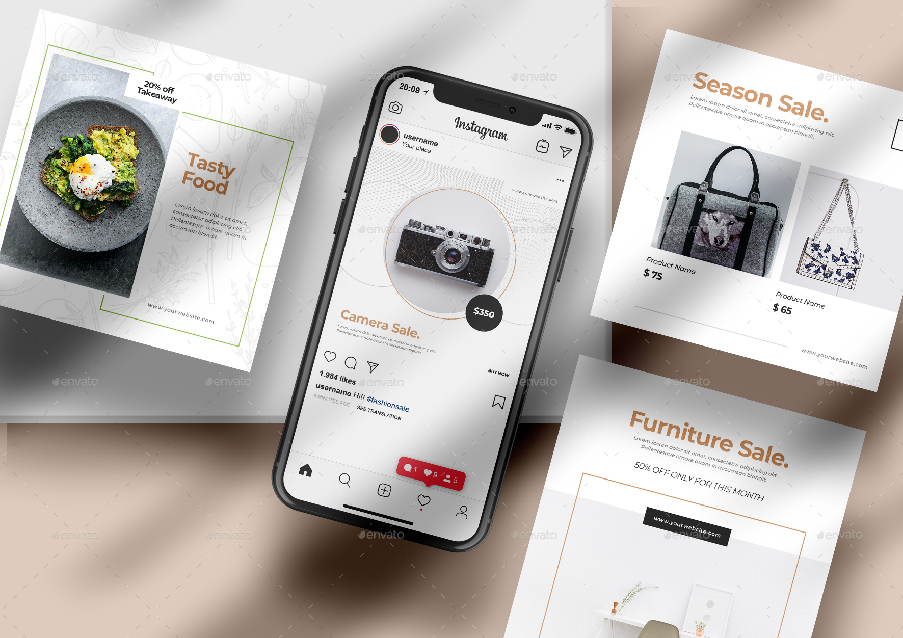 Instagram Post, Web Elements | GraphicRiver