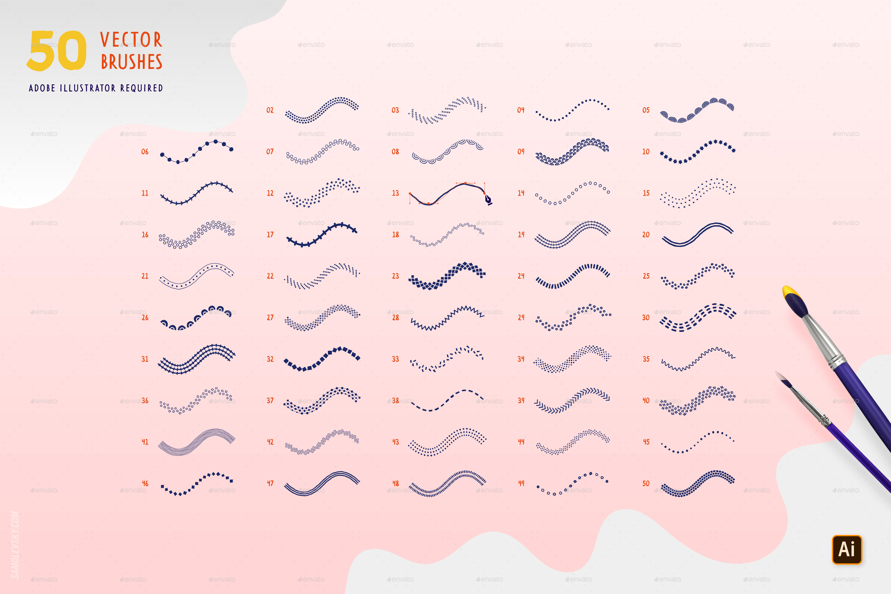 Handmade patterns bundle - 300 seamless patterns, brushes, and shapes ...