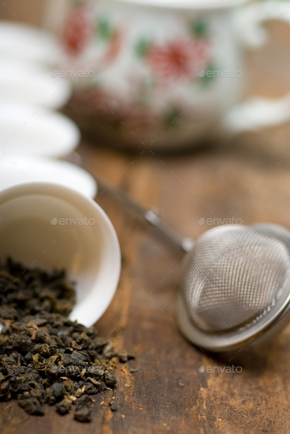 green chinese tea set Stock Photo by keko64 | PhotoDune