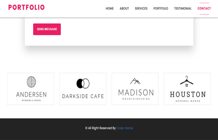 Responsive Personal Portfolio Template by Code-Genie | CodeCanyon