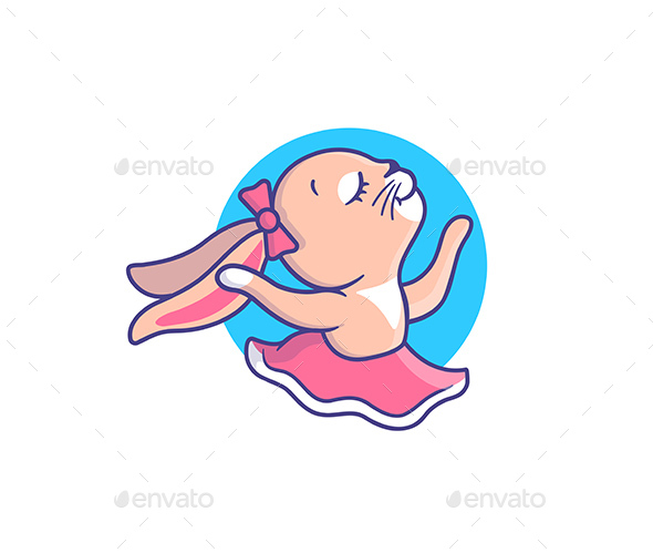 Cartoonish Girl Bunny Dancing, Vectors | GraphicRiver