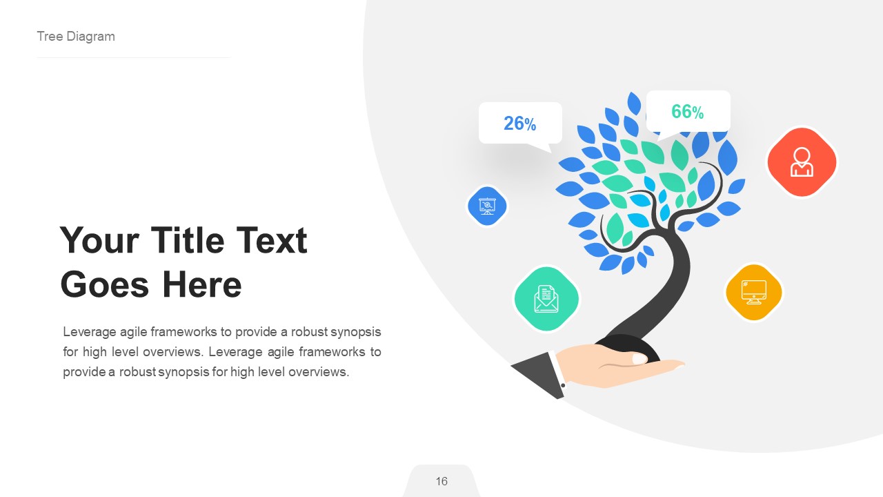 Tree Infographic Powerpoint Presentation Template, Presentation Templates