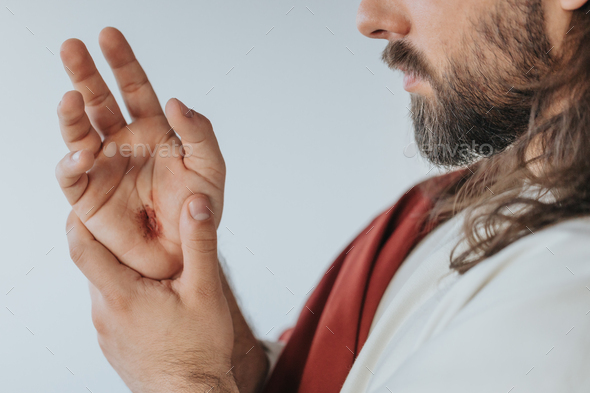 Jesus with wounds Stock Photo by bialasiewicz | PhotoDune