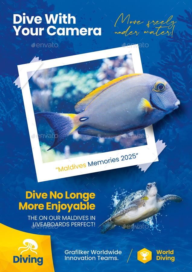 Ocean Diving Bundle Templates, Print Templates | GraphicRiver
